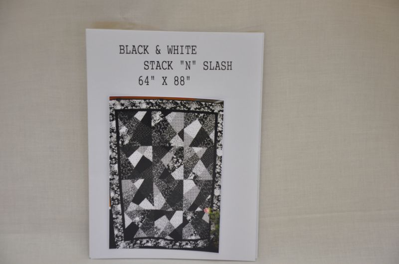 Black & White Stack 'N' Slash 64" x 88" Quilt Pattern - A Little Patch ...